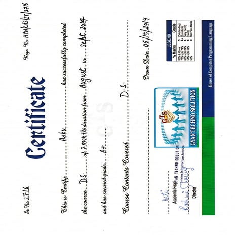 TMDE CERTIFICATE