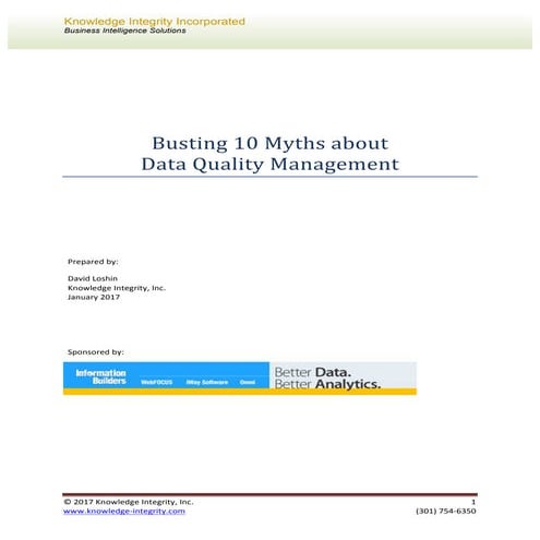 DATA QUALITY MANAGEMENT | PPTX