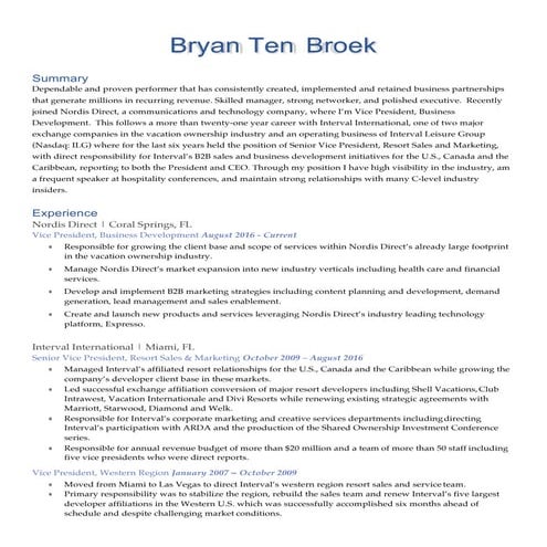 Bryan Ten Broek Resume | PDF