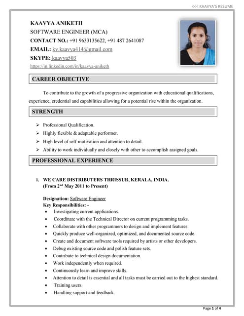 Samir resume. format | DOC