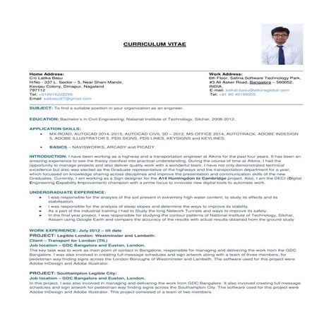 Saikat Basu-CV | PDF | Desktop Publishing | Computer Software and ...