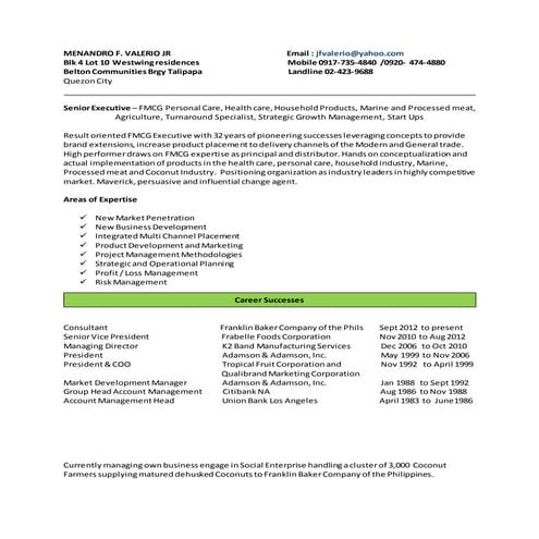 Jojo Valerio CV | DOCX