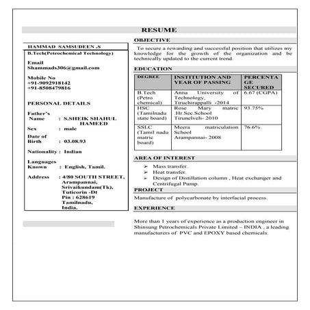 Hammad resume | PDF
