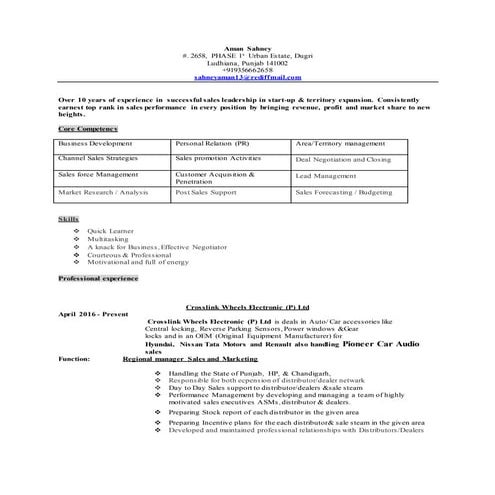 Aman Sahney CV | PDF