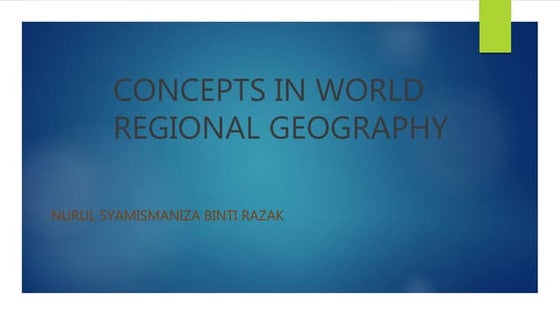 TYPES OF GEOGRAPHY | PPTX | Geography | Science