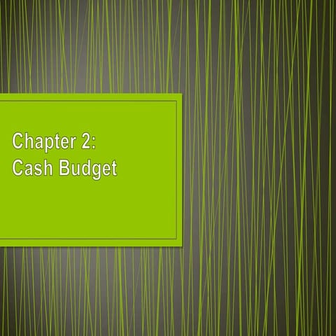C2 cash budget | PPTX | Business Accounting & Finance | Business