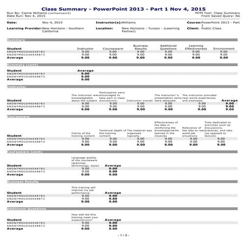 Class_Summary Dec 3 2015 | PDF