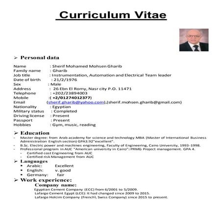 sherif Gharib Dec 2016 CV ver 1P | DOCX