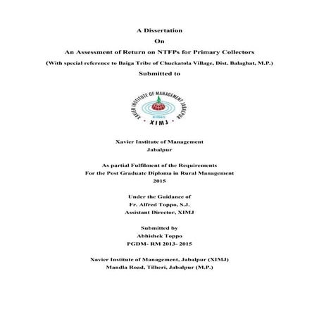 Dissertation NTFP MP | PDF