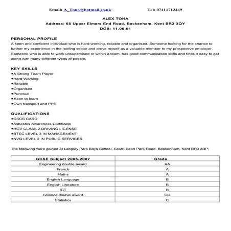 ALEX TONA NEW CV | PDF