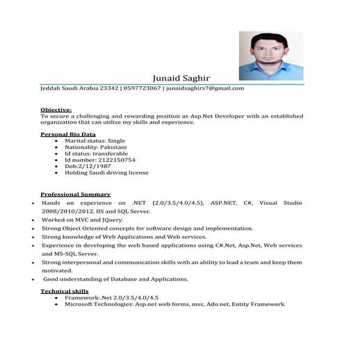 Junaid Saghir updated cv (3) | PDF | Web Development | Internet