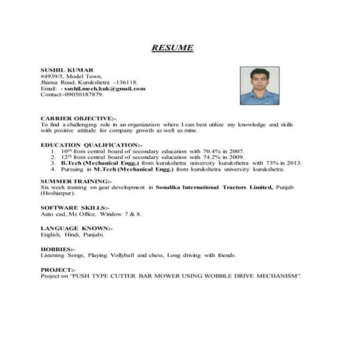 sushil kumar resume 2 | DOCX