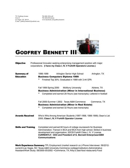 BJ Corey Resume | PDF