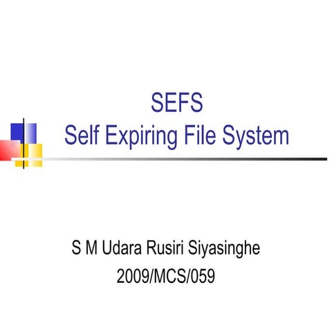 SEFS | PPT