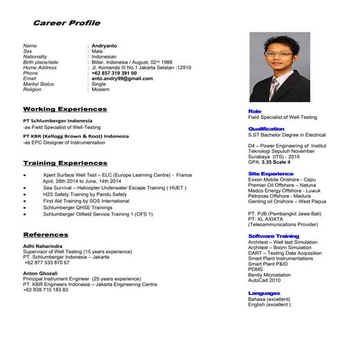 Andryanto - CV | PDF