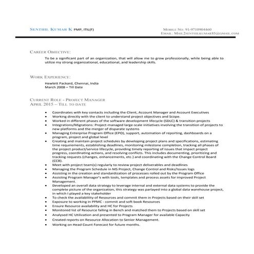 SenthilKumar_Resume | DOC