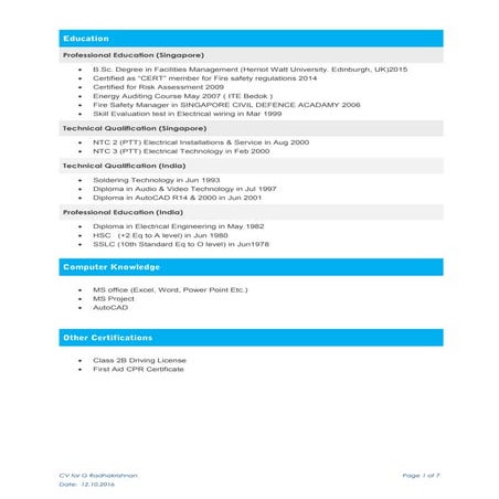 CV_Radhakrishnan_Oct 16 | DOC