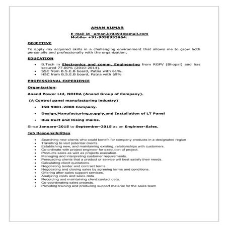 aman RESUME-SSE | PDF