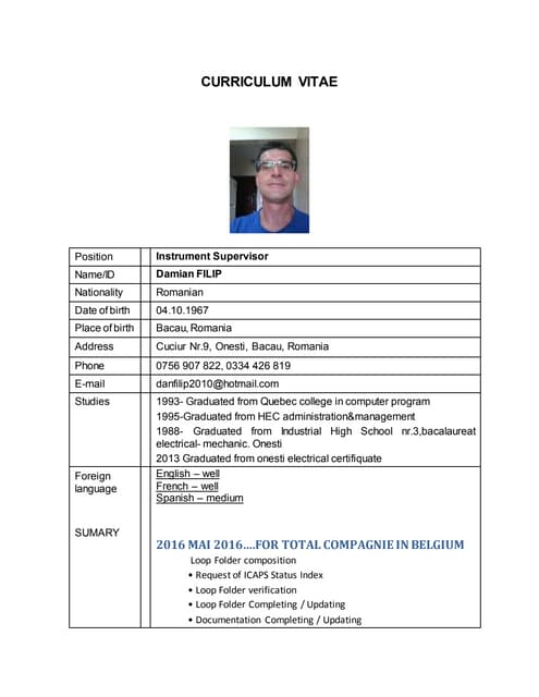 Nitinkumar CV. ( Instrument Supervisor) | DOCX