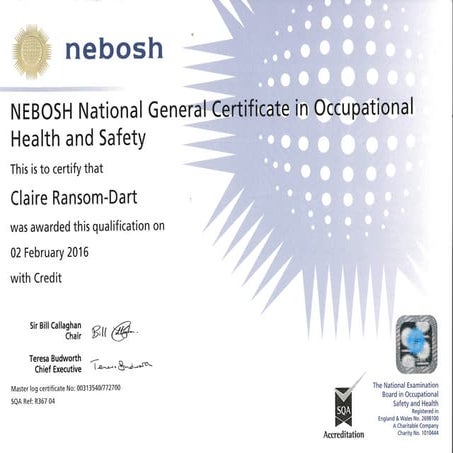 Nebosh General Certificate - 2.2.16