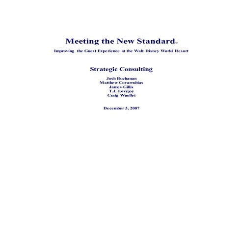 Disney Guest Service Strategy | DOCX