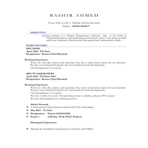 usama(new) CV | PDF