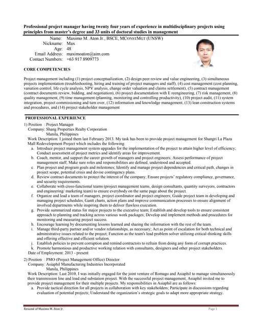 Resume - Roy Interrante, PMP