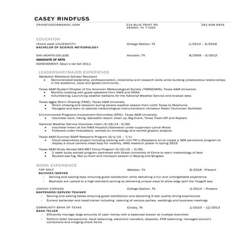 Garrett Crowe Resume PG | PDF
