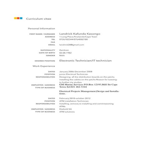 OKOROAFOR ,CV (Autosaved) 2 | DOC