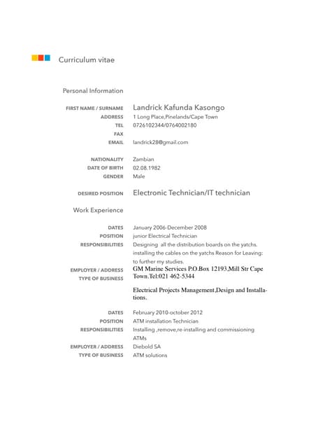 CURRICULUM VITA1.docx james (2) original | PDF