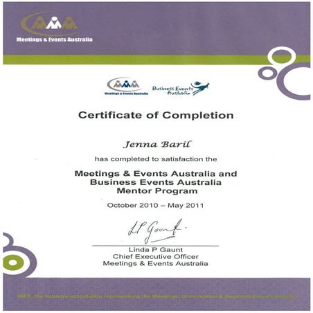 MEA Mentoring Certificate | PDF | Education