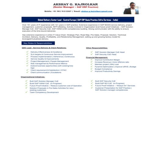 Akshay G Kajrolkar Resume 2016 | PDF