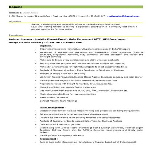 Resume - Rohan Lokhande - v5 | PDF