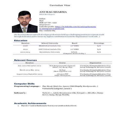Anurag_Resume | PDF