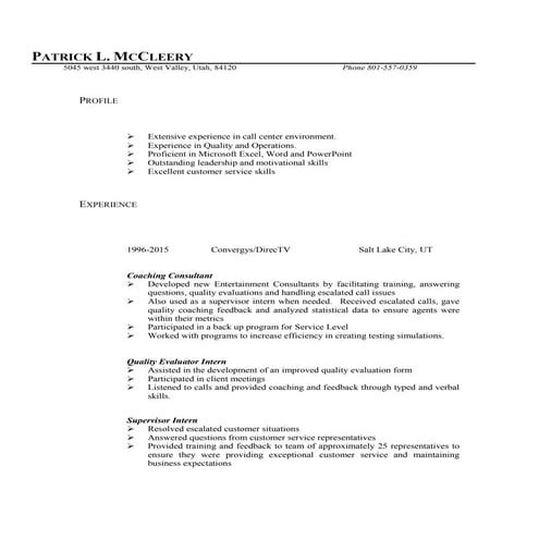 Patrick Resume old one | DOCX