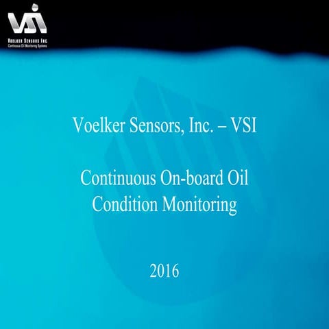 VSI Oil Sensor Overview | PPTX