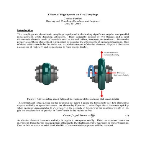 Effects of High Speeds on Tire Couplings_15Jul14 CF | PDF