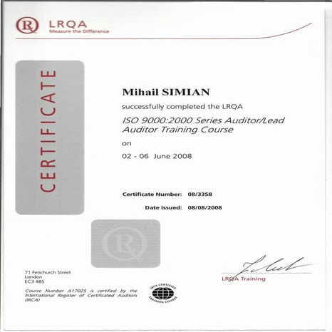 LRQA June 2008 | PDF