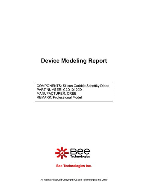SPICE MODEL of STPSC406 (Professional Model) in SPICE PARK | PDF
