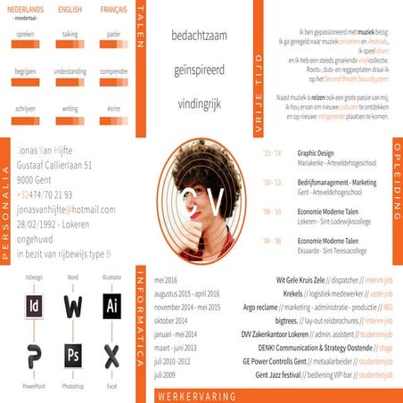 CV Jonas Van Hijfte | PDF