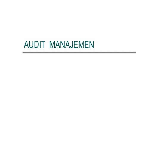 audit manajemen | PPT