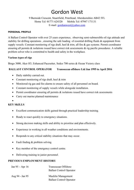 William Wilson CV | PDF