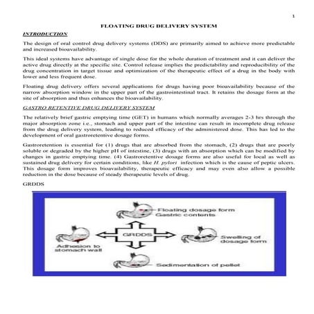 FLOATING DRUG DELIVERY SYSTEM | PDF