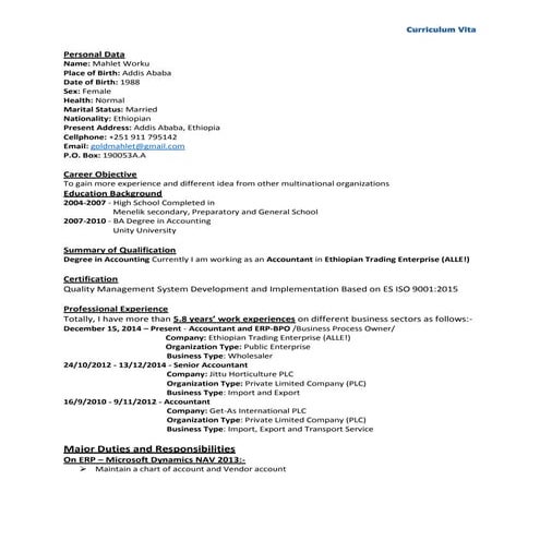 Quyen CURRICULUM VITAE | DOC