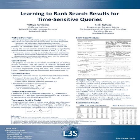 Learning to Rank Search Results for Time-Sensitive Queries (poster presentation) | PDF
