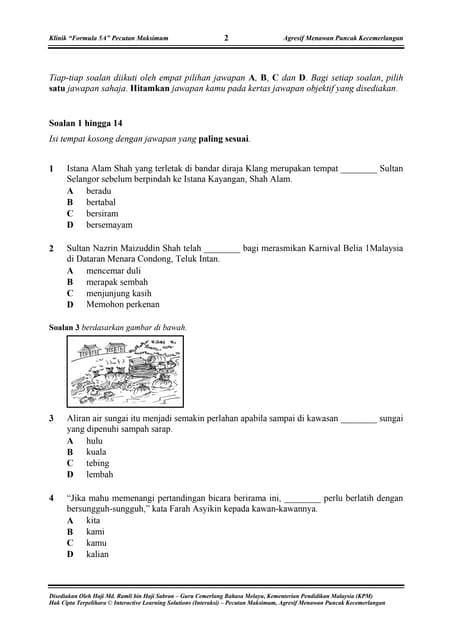 A2 ujian percubaan-bm012_1 | PDF