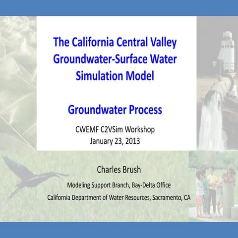 C2VSim Workshop 4 - C2VSim Groundwater Representation | PPT