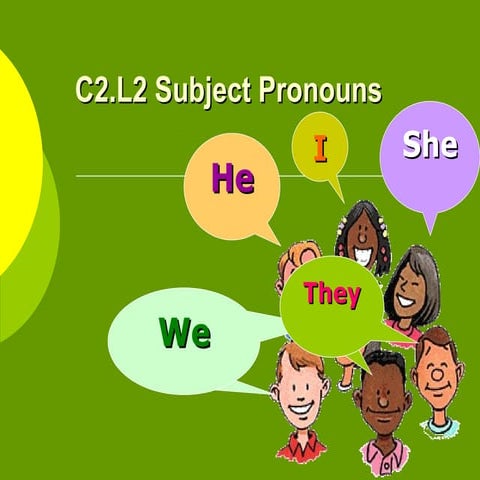 Subject pronouns | PPTX