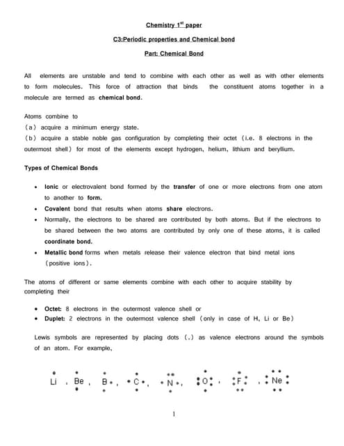 Molecular geometry cheat sheet | PDF | Chemistry | Science