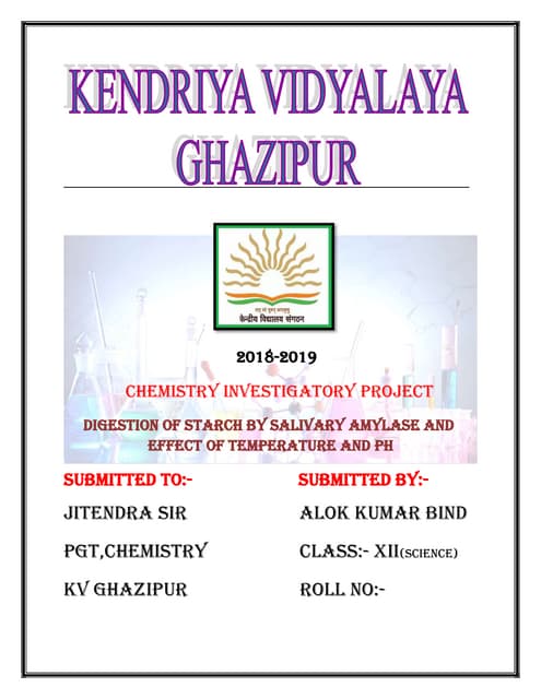 Chemistry project for Class 12 | DOCX